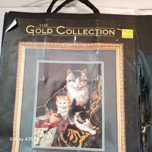 Dimensions | Art | Captivating Felines Gold Collection Dimensions Cross ...